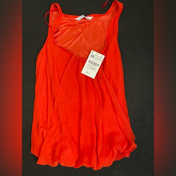 Zara | Tops | Zara Basic Xs Orange Top | Poshmark